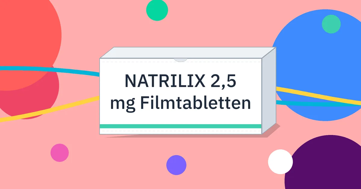 Symbolbild: Packung mit der Aufschrift NATRILIX 2,5 mg Filmtabletten (PZN 19877562) – Verfügbarkeit und Bezug in Apotheken in Frankfurt am Main