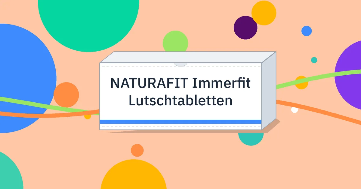 Symbolbild: Packung mit der Aufschrift NATURAFIT Immerfit Lutschtabletten (PZN 12515933) – Verfügbarkeit und Bezug in Apotheken in Frankfurt am Main