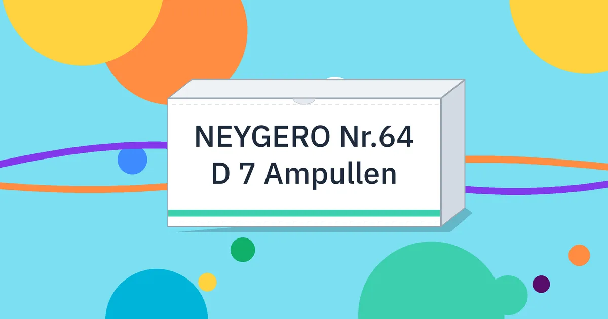 Symbolbild: Packung mit der Aufschrift NEYGERO Nr.64 D 7 Ampullen (PZN 06487204) – Verfügbarkeit und Bezug in Apotheken in Frankfurt am Main