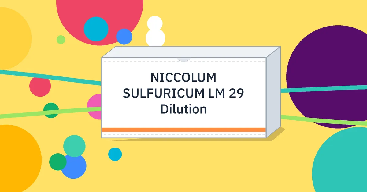 Symbolbild: Packung mit der Aufschrift NICCOLUM SULFURICUM LM 29 Dilution (PZN 12968847) – Verfügbarkeit und Bezug in Apotheken in Frankfurt am Main
