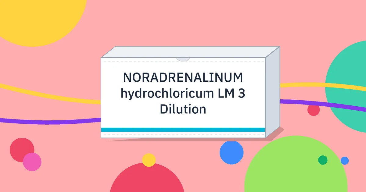 Symbolbild: Packung mit der Aufschrift NORADRENALINUM hydrochloricum LM 3 Dilution (PZN 13619942) – Verfügbarkeit und Bezug in Apotheken in Frankfurt am Main