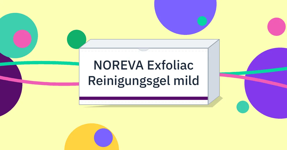Symbolbild: Packung mit der Aufschrift NOREVA Exfoliac Reinigungsgel mild (PZN 19109739) – Verfügbarkeit und Bezug in Apotheken in Frankfurt am Main