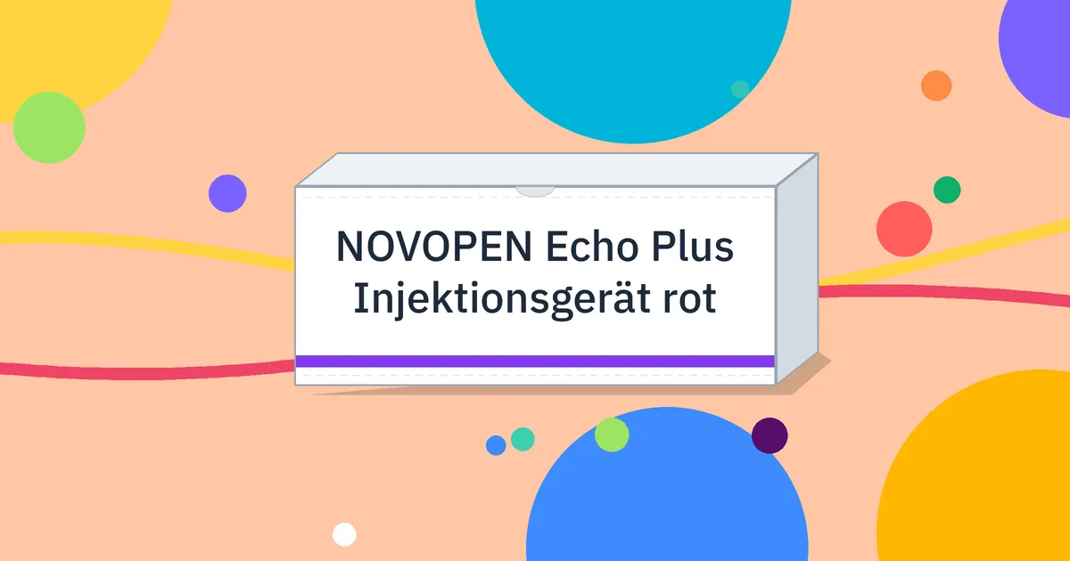 Symbolbild: Packung mit der Aufschrift NOVOPEN Echo Plus Injektionsgerät rot (PZN 18457289) – Verfügbarkeit und Bezug in Apotheken in Frankfurt am Main