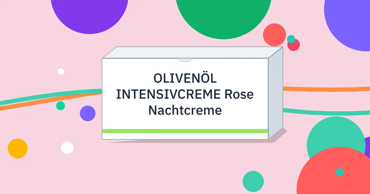 Symbolbild: Packung mit der Aufschrift OLIVENÖL INTENSIVCREME Rose Nachtcreme (PZN 14004036) – Verfügbarkeit und Bezug in Apotheken in Frankfurt am Main
