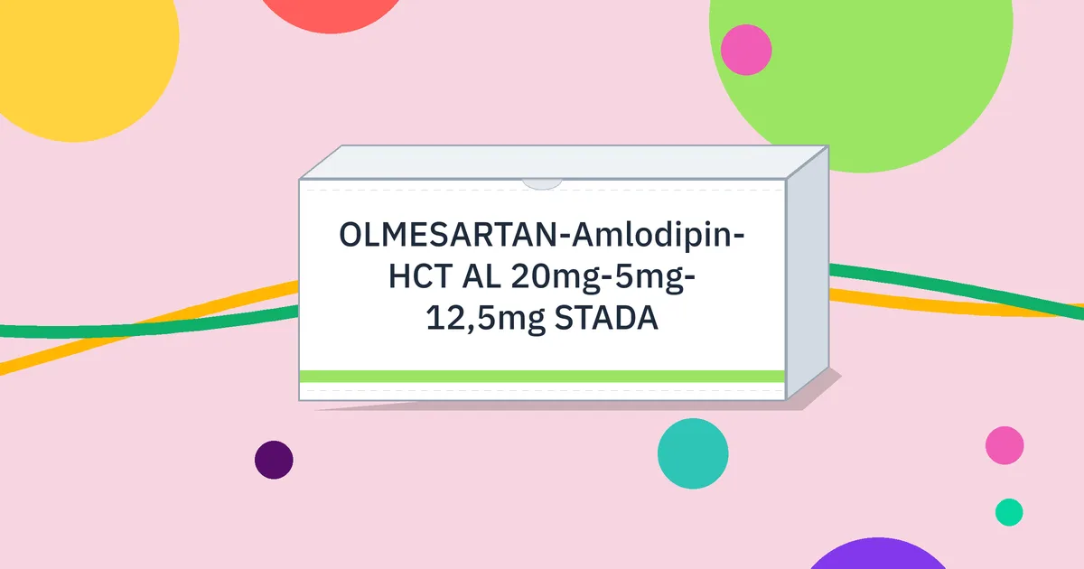 Symbolbild: Packung mit der Aufschrift OLMESARTAN-Amlodipin-HCT AL 20mg-5mg-12,5mg STADA (PZN 20088764) – Verfügbarkeit und Bezug in Apotheken in Frankfurt am Main