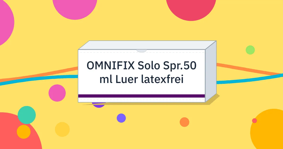 Symbolbild: Packung mit der Aufschrift OMNIFIX Solo Spr.50 ml Luer latexfrei (PZN 00570051) – Verfügbarkeit und Bezug in Apotheken in Frankfurt am Main