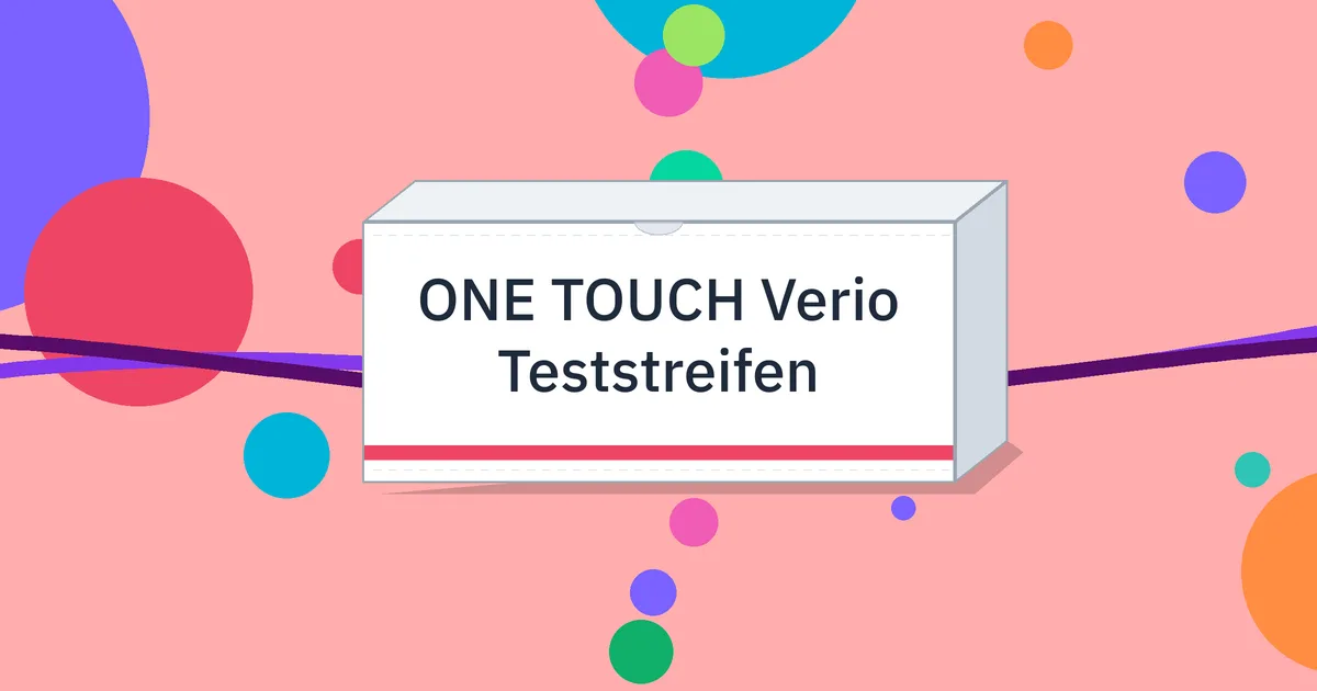 Symbolbild: Packung mit der Aufschrift ONE TOUCH Verio Teststreifen (PZN 12772914) – Verfügbarkeit und Bezug in Apotheken in Frankfurt am Main