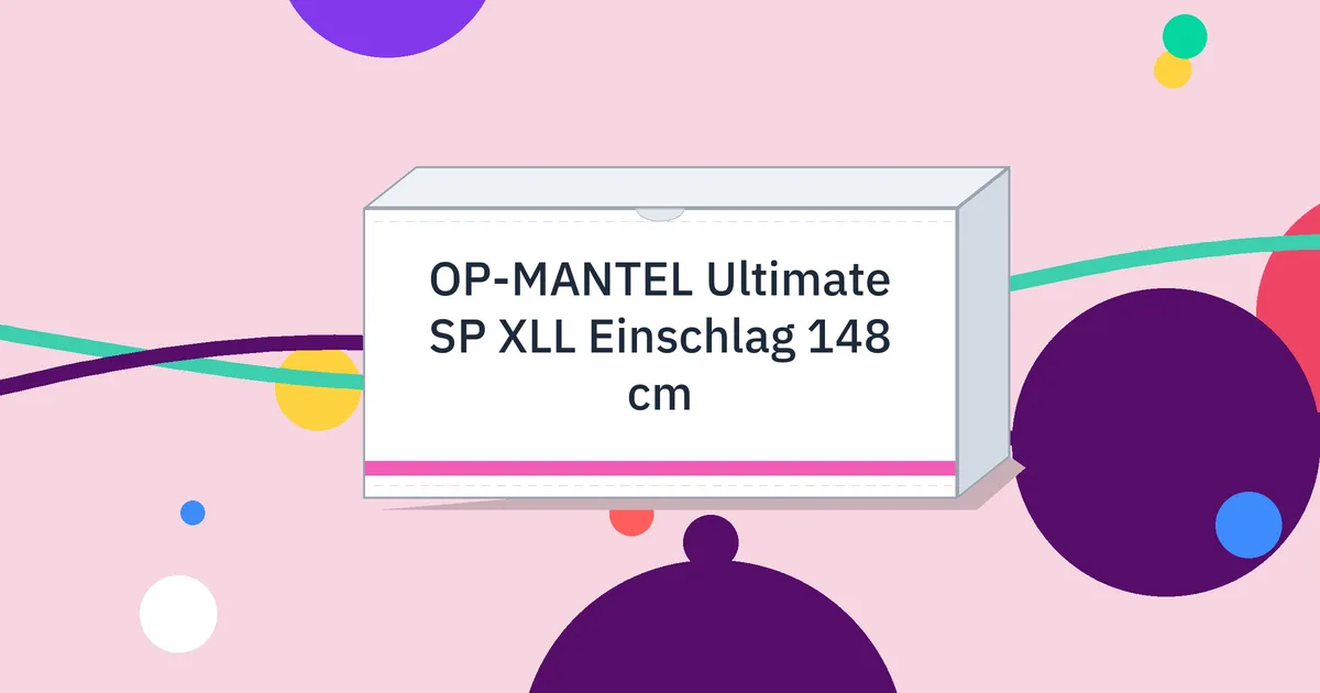 Symbolbild: Packung mit der Aufschrift OP-MANTEL Ultimate SP XLL Einschlag 148 cm (PZN 04703394) – Verfügbarkeit und Bezug in Apotheken in Frankfurt am Main