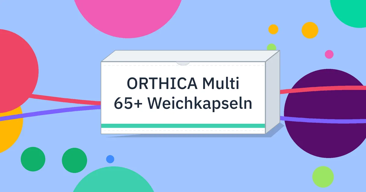 Symbolbild: Packung mit der Aufschrift ORTHICA Multi 65+ Weichkapseln (PZN 13860129) – Verfügbarkeit und Bezug in Apotheken in Frankfurt am Main