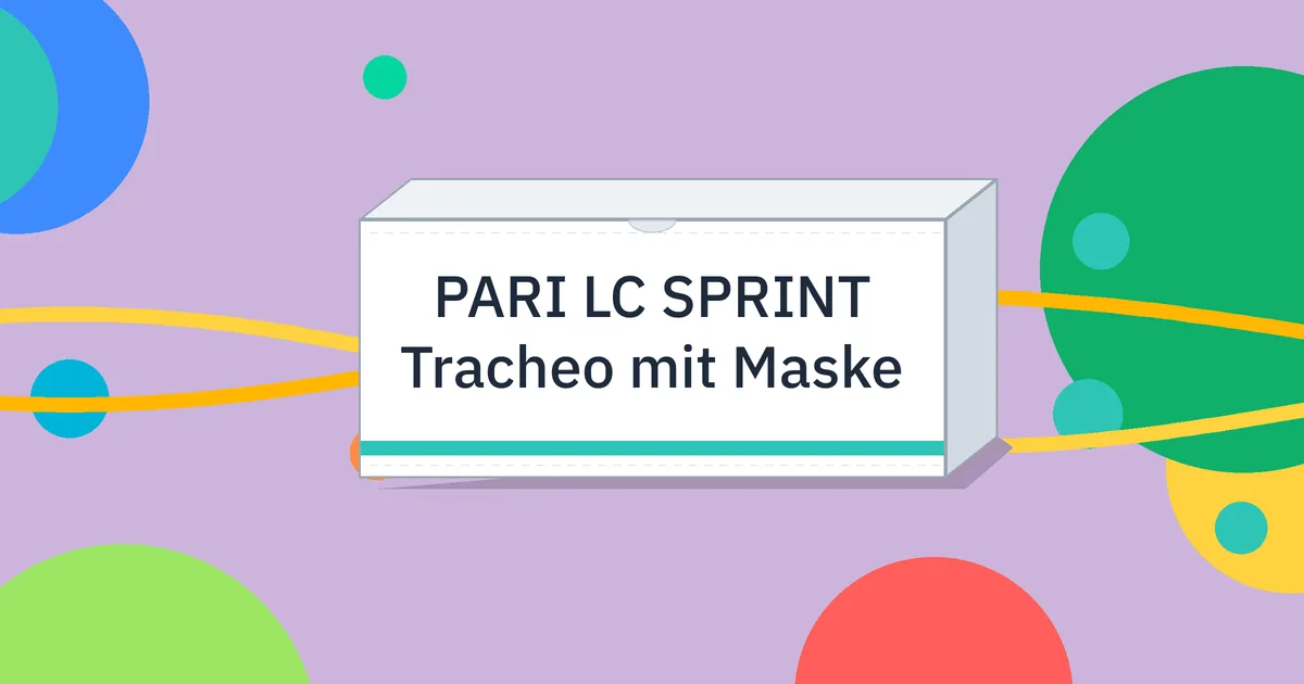 Symbolbild: Packung mit der Aufschrift PARI LC SPRINT Tracheo mit Maske (PZN 18256579) – Verfügbarkeit und Bezug in Apotheken in Frankfurt am Main