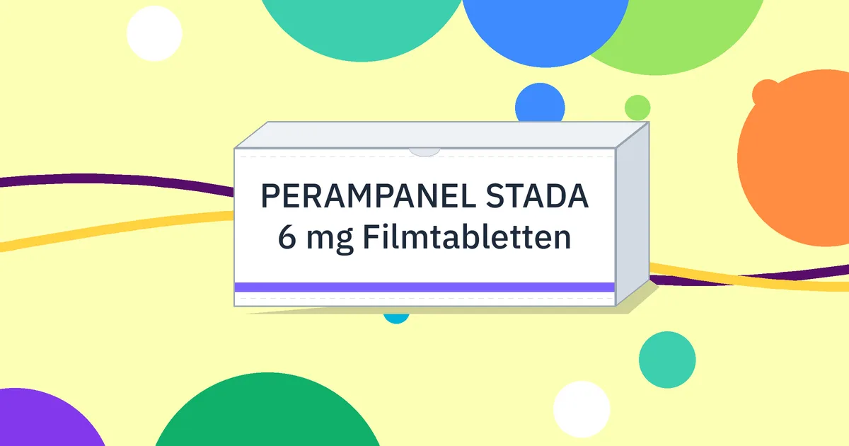 Symbolbild: Packung mit der Aufschrift PERAMPANEL STADA 6 mg Filmtabletten (PZN 20143351) – Verfügbarkeit und Bezug in Apotheken in Frankfurt am Main