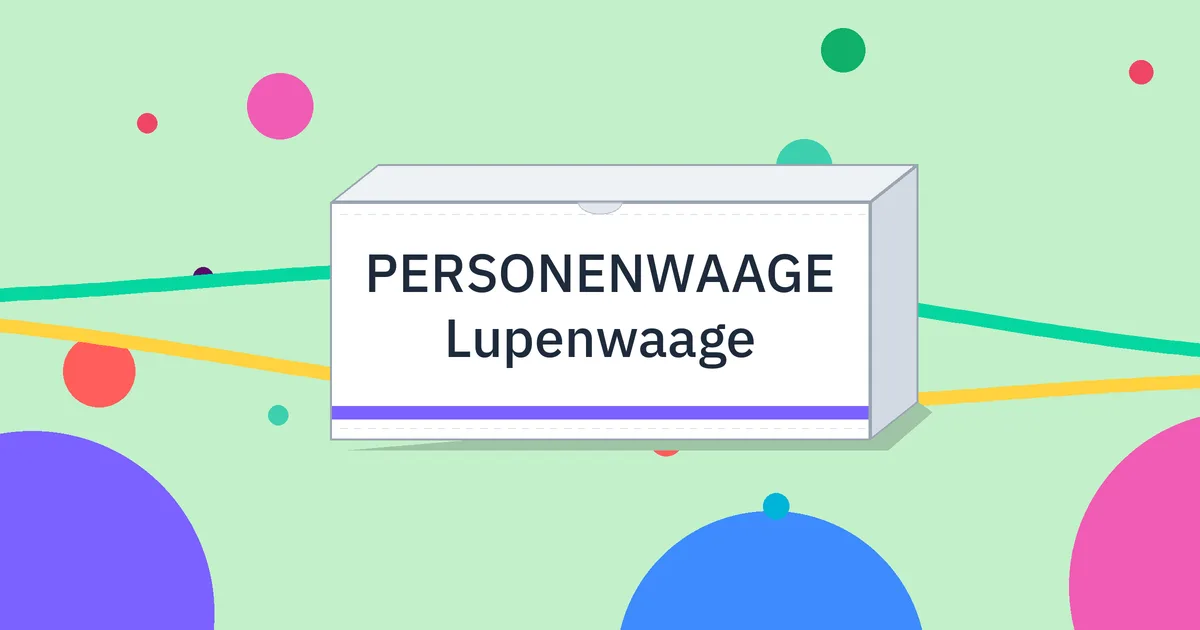Symbolbild: Packung mit der Aufschrift PERSONENWAAGE Lupenwaage (PZN 02009608) – Verfügbarkeit und Bezug in Apotheken in Frankfurt am Main
