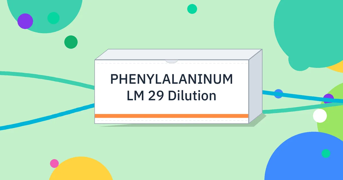Symbolbild: Packung mit der Aufschrift PHENYLALANINUM LM 29 Dilution (PZN 13784121) – Verfügbarkeit und Bezug in Apotheken in Frankfurt am Main