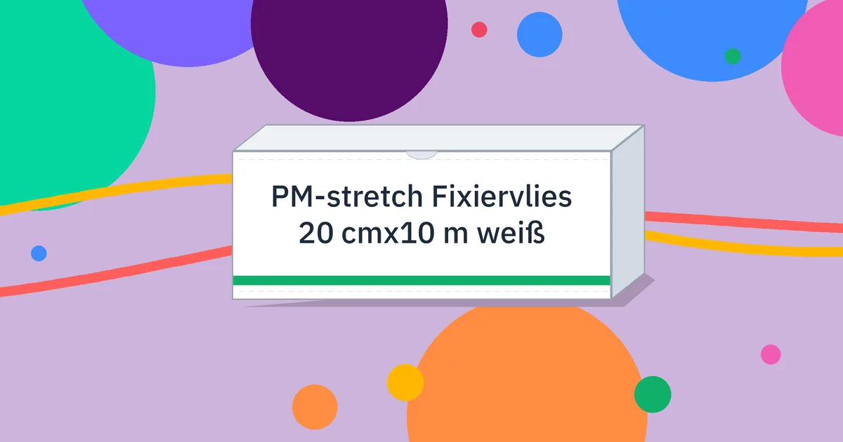 Symbolbild: Packung mit der Aufschrift PM-stretch Fixiervlies 20 cmx10 m weiß (PZN 18846192) – Verfügbarkeit und Bezug in Apotheken in Frankfurt am Main