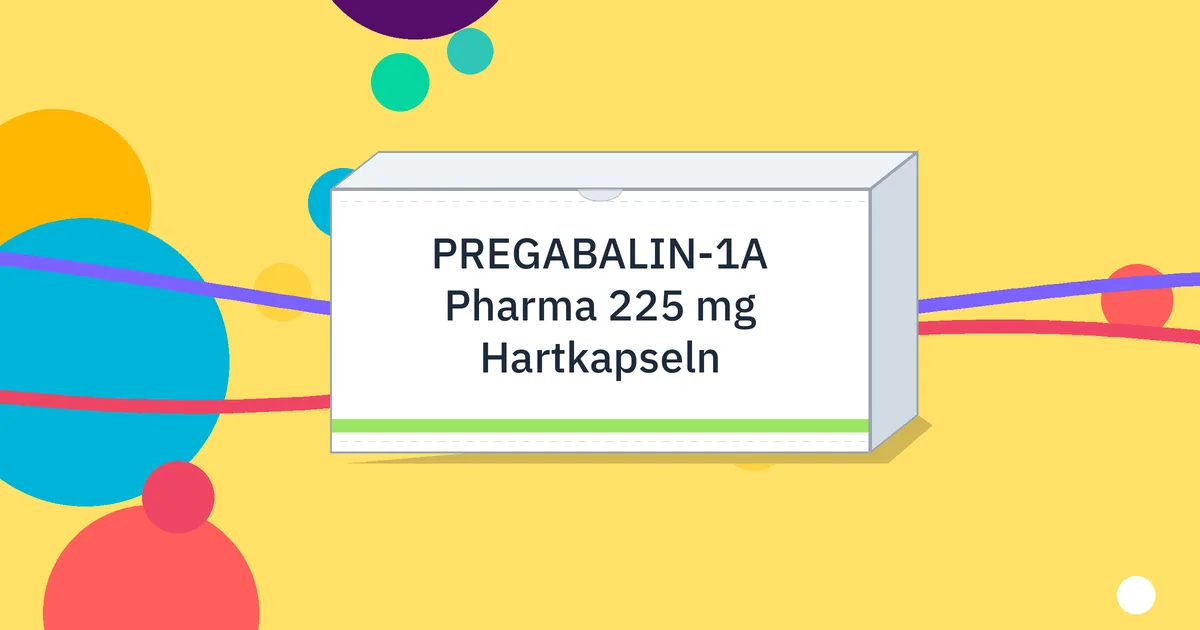 Symbolbild: Packung mit der Aufschrift PREGABALIN-1A Pharma 225 mg Hartkapseln (PZN 10973169) – Verfügbarkeit und Bezug in Apotheken in Frankfurt am Main