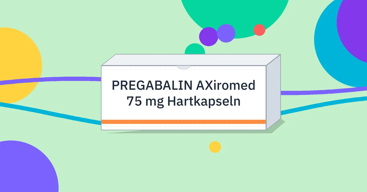 Symbolbild: Packung mit der Aufschrift PREGABALIN AXiromed 75 mg Hartkapseln (PZN 18488485) – Verfügbarkeit und Bezug in Apotheken in Frankfurt am Main