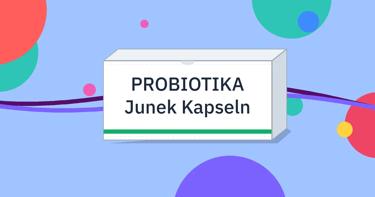 Symbolbild: Packung mit der Aufschrift PROBIOTIKA Junek Kapseln (PZN 19391629) – Verfügbarkeit und Bezug in Apotheken in Frankfurt am Main