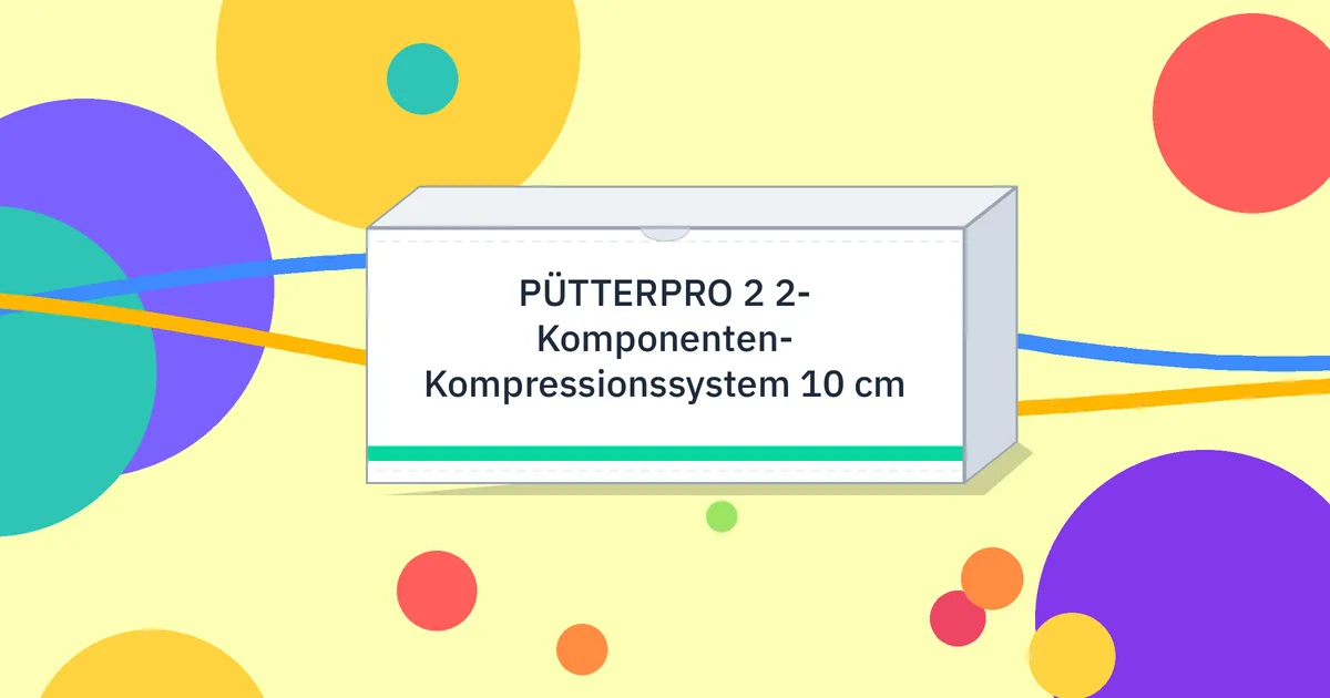 Symbolbild: Packung mit der Aufschrift PÜTTERPRO 2 2-Komponenten-Kompressionssystem 10 cm (PZN 14443557) – Verfügbarkeit und Bezug in Apotheken in Frankfurt am Main