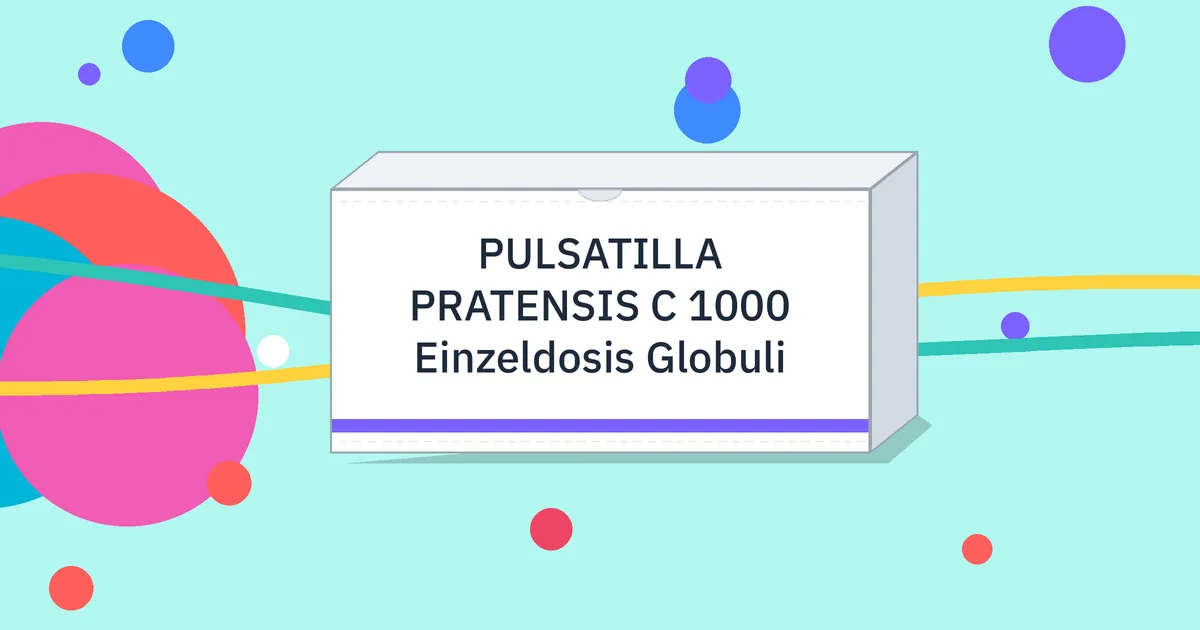 Symbolbild: Packung mit der Aufschrift PULSATILLA PRATENSIS C 1000 Einzeldosis Globuli (PZN 03034778) – Verfügbarkeit und Bezug in Apotheken in Frankfurt am Main