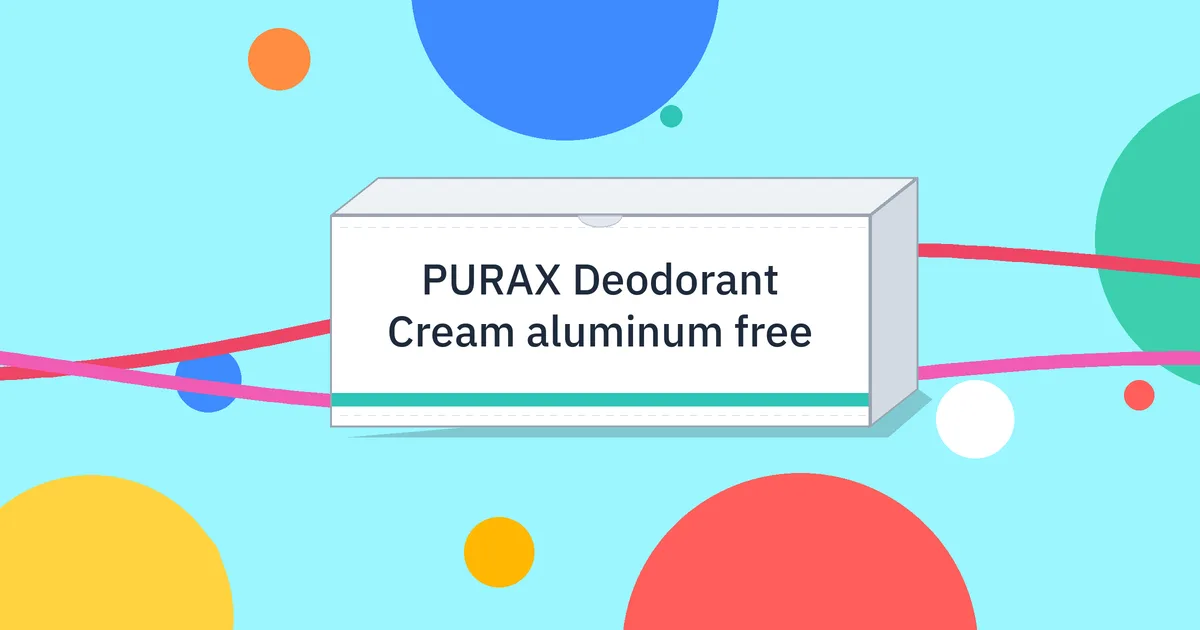 Symbolbild: Packung mit der Aufschrift PURAX Deodorant Cream aluminum free (PZN 15401791) – Verfügbarkeit und Bezug in Apotheken in Frankfurt am Main