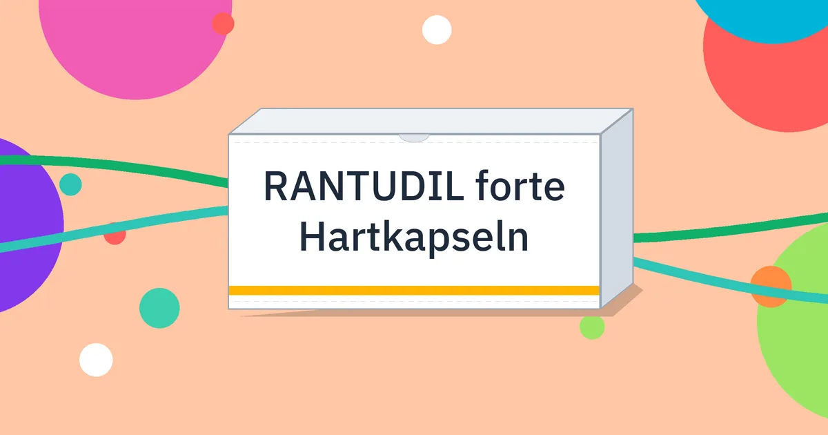 Symbolbild: Packung mit der Aufschrift RANTUDIL forte Hartkapseln (PZN 02244976) – Verfügbarkeit und Bezug in Apotheken in Frankfurt am Main
