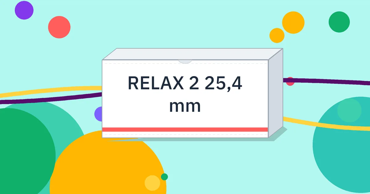 Symbolbild: Packung mit der Aufschrift RELAX 2 25,4 mm (PZN 09188666) – Verfügbarkeit und Bezug in Apotheken in Frankfurt am Main