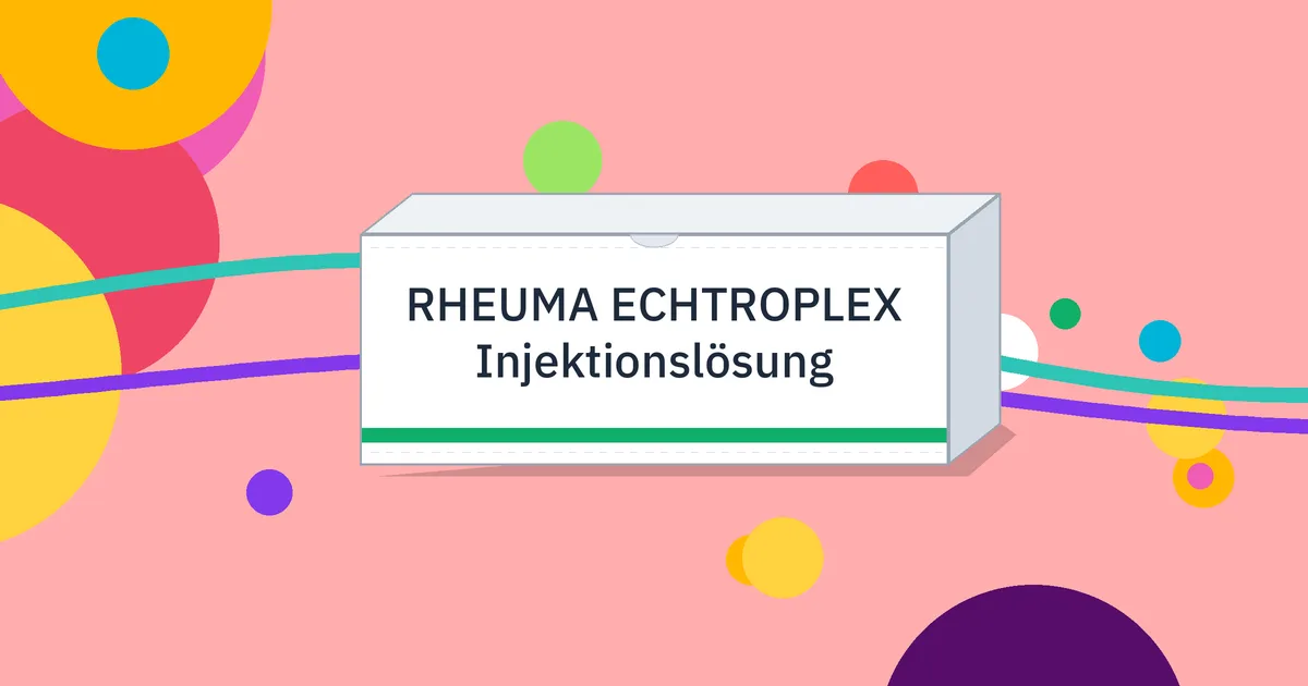 Symbolbild: Packung mit der Aufschrift RHEUMA ECHTROPLEX Injektionslösung (PZN 02736314) – Verfügbarkeit und Bezug in Apotheken in Frankfurt am Main