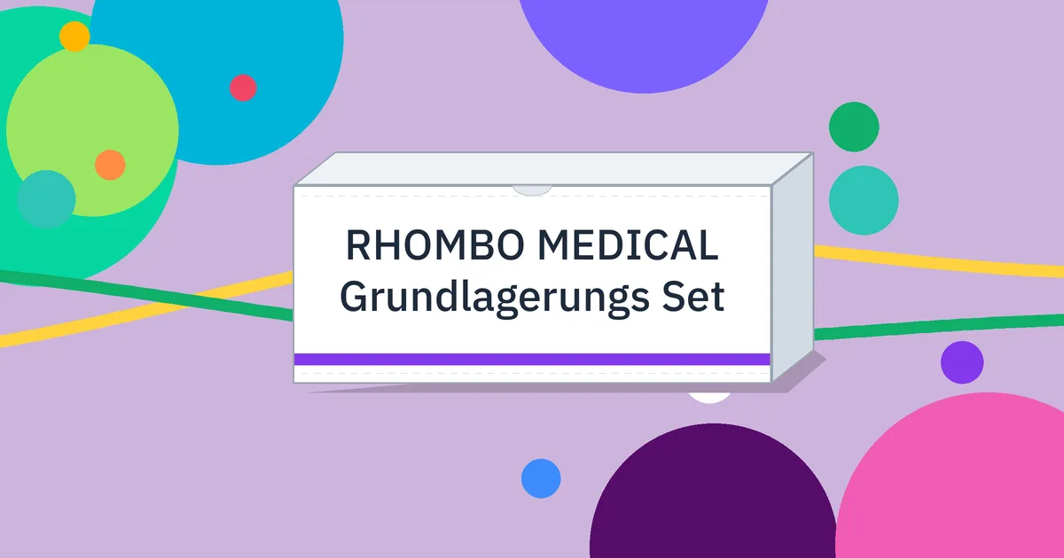 Symbolbild: Packung mit der Aufschrift RHOMBO MEDICAL Grundlagerungs Set (PZN 00505088) – Verfügbarkeit und Bezug in Apotheken in Frankfurt am Main