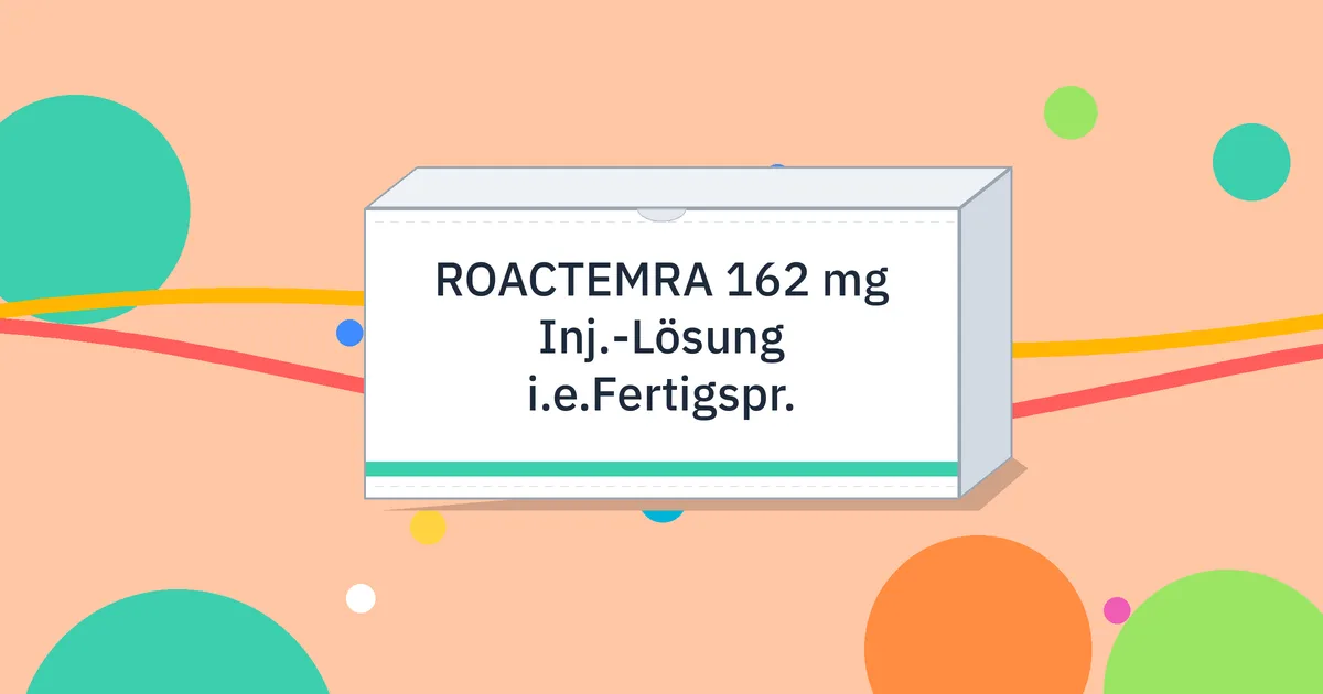 Symbolbild: Packung mit der Aufschrift ROACTEMRA 162 mg Inj.-Lösung i.e.Fertigspr. (PZN 19554362) – Verfügbarkeit und Bezug in Apotheken in Frankfurt am Main