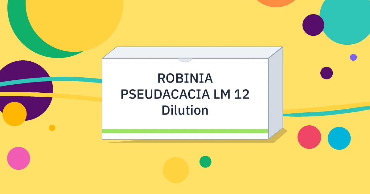 Symbolbild: Packung mit der Aufschrift ROBINIA PSEUDACACIA LM 12 Dilution (PZN 13054888) – Verfügbarkeit und Bezug in Apotheken in Frankfurt am Main
