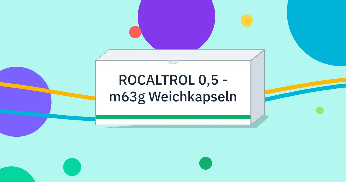 Symbolbild: Packung mit der Aufschrift ROCALTROL 0,5 -m63g Weichkapseln (PZN 02259966) – Verfügbarkeit und Bezug in Apotheken in Frankfurt am Main