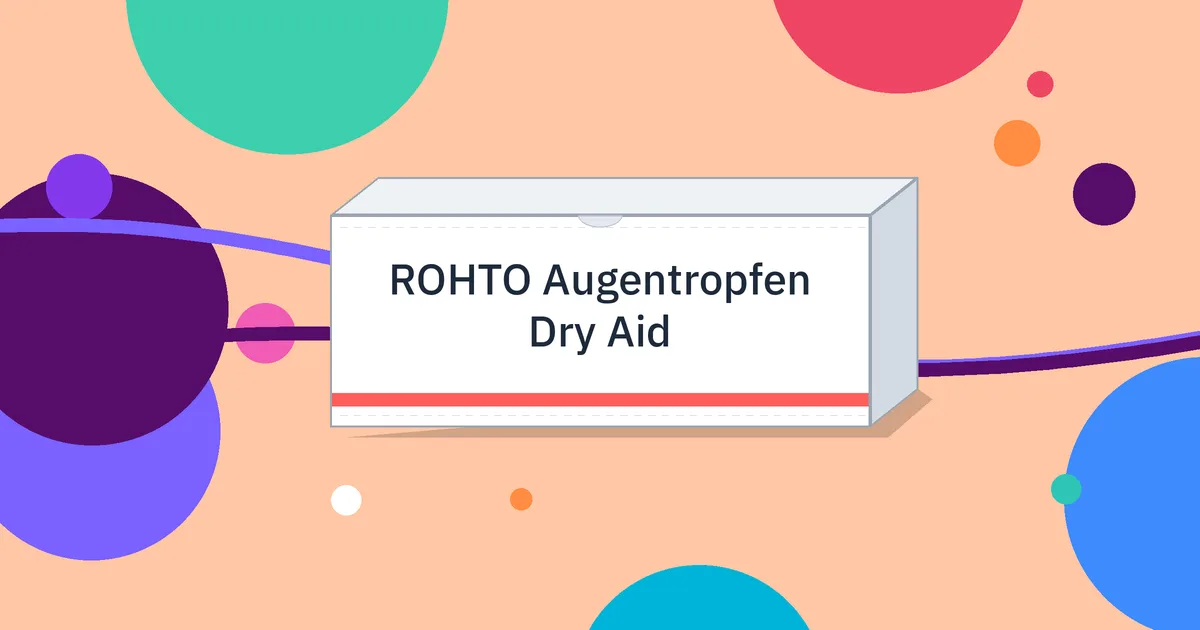 Symbolbild: Packung mit der Aufschrift ROHTO Augentropfen Dry Aid (PZN 19488180) – Verfügbarkeit und Bezug in Apotheken in Frankfurt am Main