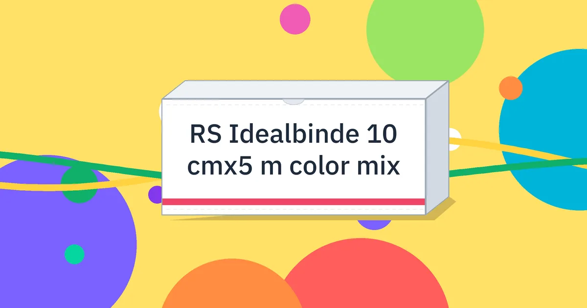 Symbolbild: Packung mit der Aufschrift RS Idealbinde 10 cmx5 m color mix (PZN 02085495) – Verfügbarkeit und Bezug in Apotheken in Frankfurt am Main