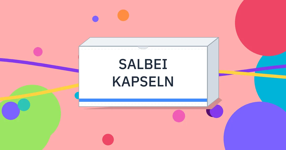 Symbolbild: Packung mit der Aufschrift SALBEI KAPSELN (PZN 00005078) – Verfügbarkeit und Bezug in Apotheken in Frankfurt am Main