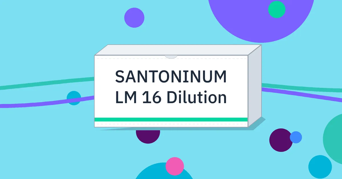 Symbolbild: Packung mit der Aufschrift SANTONINUM LM 16 Dilution (PZN 13685459) – Verfügbarkeit und Bezug in Apotheken in Frankfurt am Main
