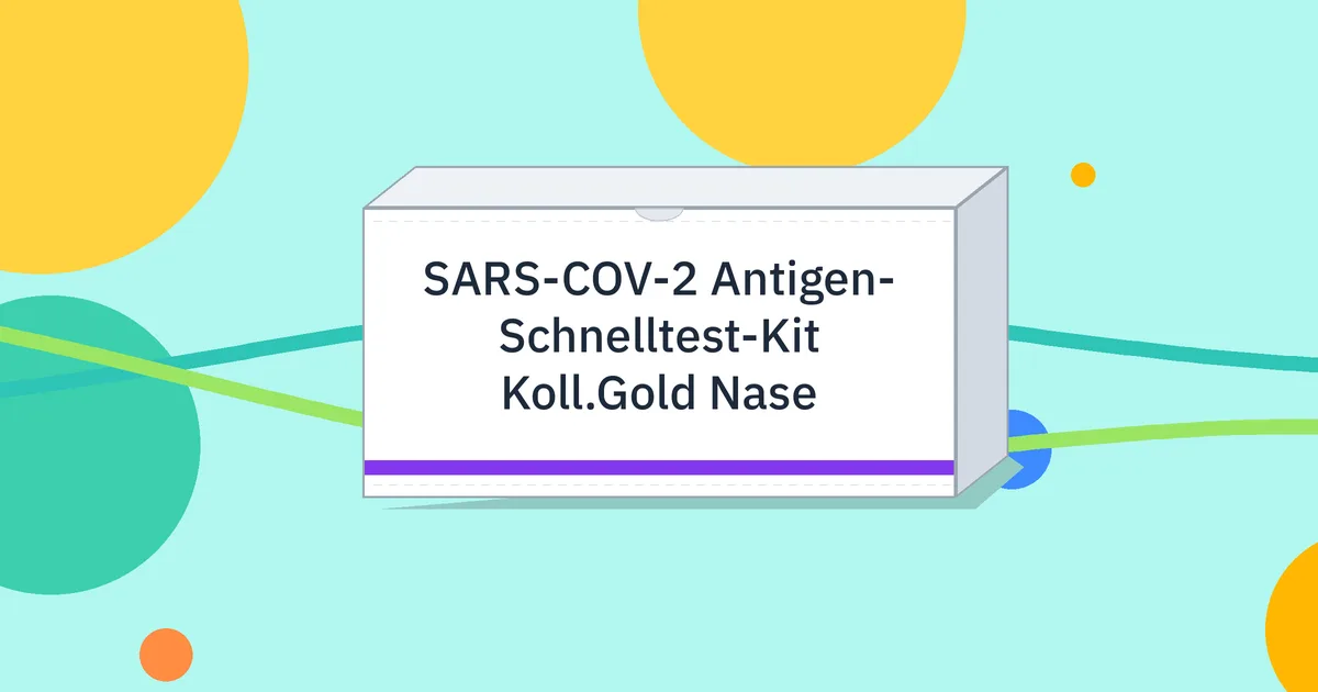 Symbolbild: Packung mit der Aufschrift SARS-COV-2 Antigen-Schnelltest-Kit Koll.Gold Nase (PZN 18253776) – Verfügbarkeit und Bezug in Apotheken in Frankfurt am Main
