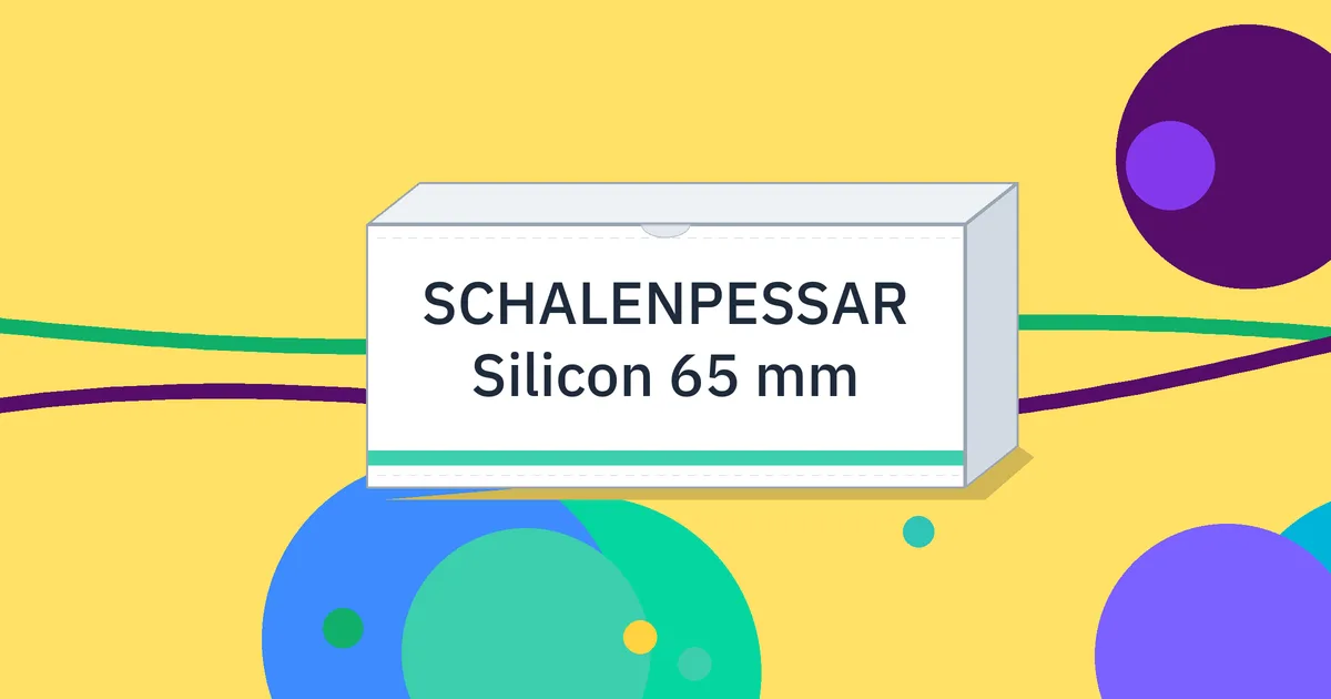 Symbolbild: Packung mit der Aufschrift SCHALENPESSAR Silicon 65 mm (PZN 07702656) – Verfügbarkeit und Bezug in Apotheken in Frankfurt am Main