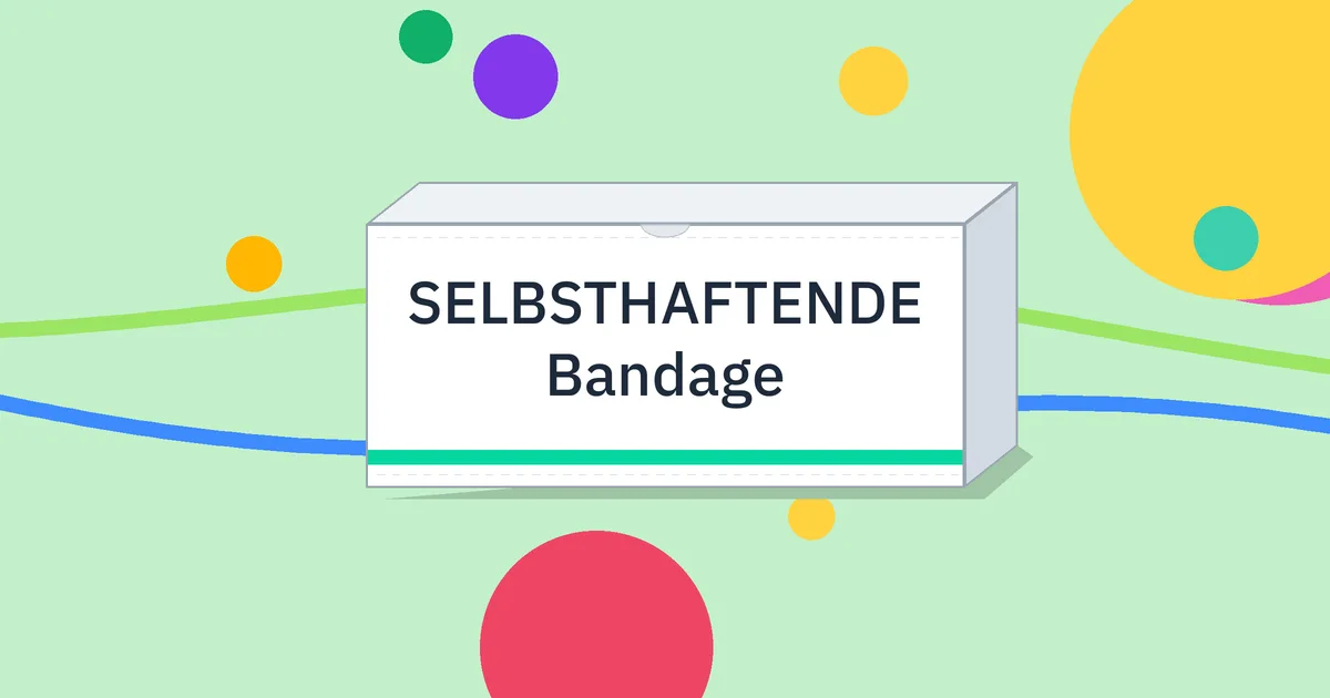 Symbolbild: Packung mit der Aufschrift SELBSTHAFTENDE Bandage (PZN 15249828) – Verfügbarkeit und Bezug in Apotheken in Frankfurt am Main
