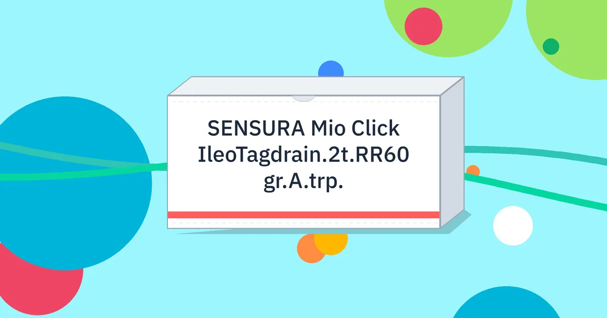 Symbolbild: Packung mit der Aufschrift SENSURA Mio Click IleoTagdrain.2t.RR60 gr.A.trp. (PZN 12615014) – Verfügbarkeit und Bezug in Apotheken in Frankfurt am Main