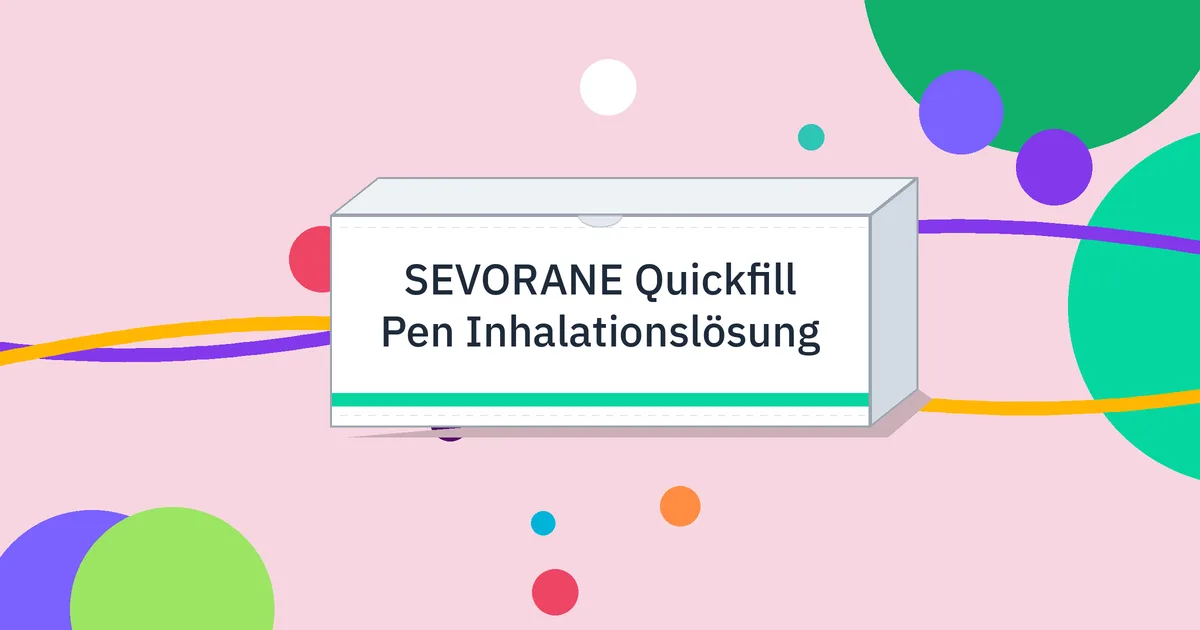 Symbolbild: Packung mit der Aufschrift SEVORANE Quickfill Pen Inhalationslösung (PZN 01974365) – Verfügbarkeit und Bezug in Apotheken in Frankfurt am Main
