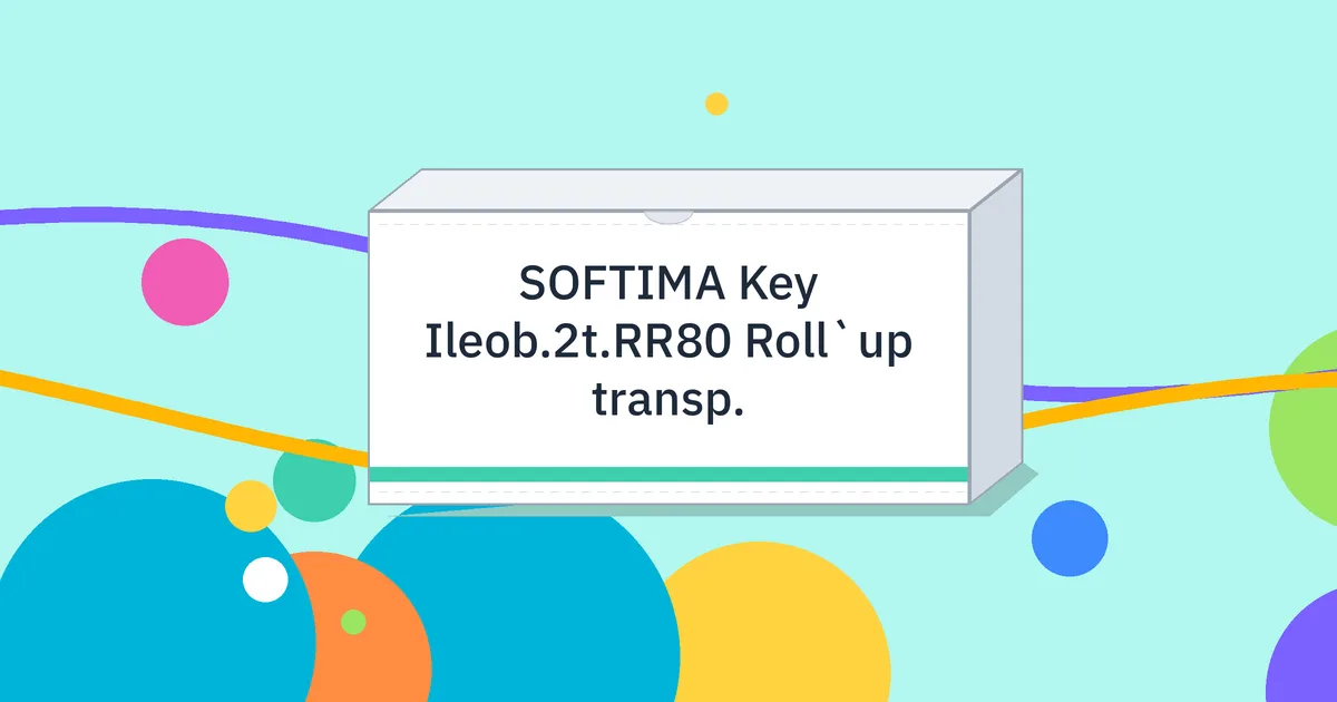 Symbolbild: Packung mit der Aufschrift SOFTIMA Key Ileob.2t.RR80 Roll`up transp. (PZN 00117535) – Verfügbarkeit und Bezug in Apotheken in Frankfurt am Main