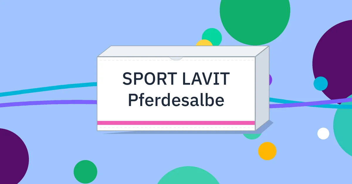 Symbolbild: Packung mit der Aufschrift SPORT LAVIT Pferdesalbe (PZN 16880836) – Verfügbarkeit und Bezug in Apotheken in Frankfurt am Main