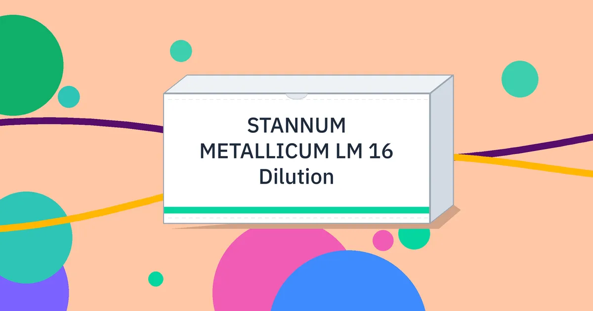 Symbolbild: Packung mit der Aufschrift STANNUM METALLICUM LM 16 Dilution (PZN 13199233) – Verfügbarkeit und Bezug in Apotheken in Frankfurt am Main