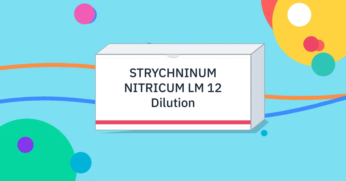 Symbolbild: Packung mit der Aufschrift STRYCHNINUM NITRICUM LM 12 Dilution (PZN 13206714) – Verfügbarkeit und Bezug in Apotheken in Frankfurt am Main