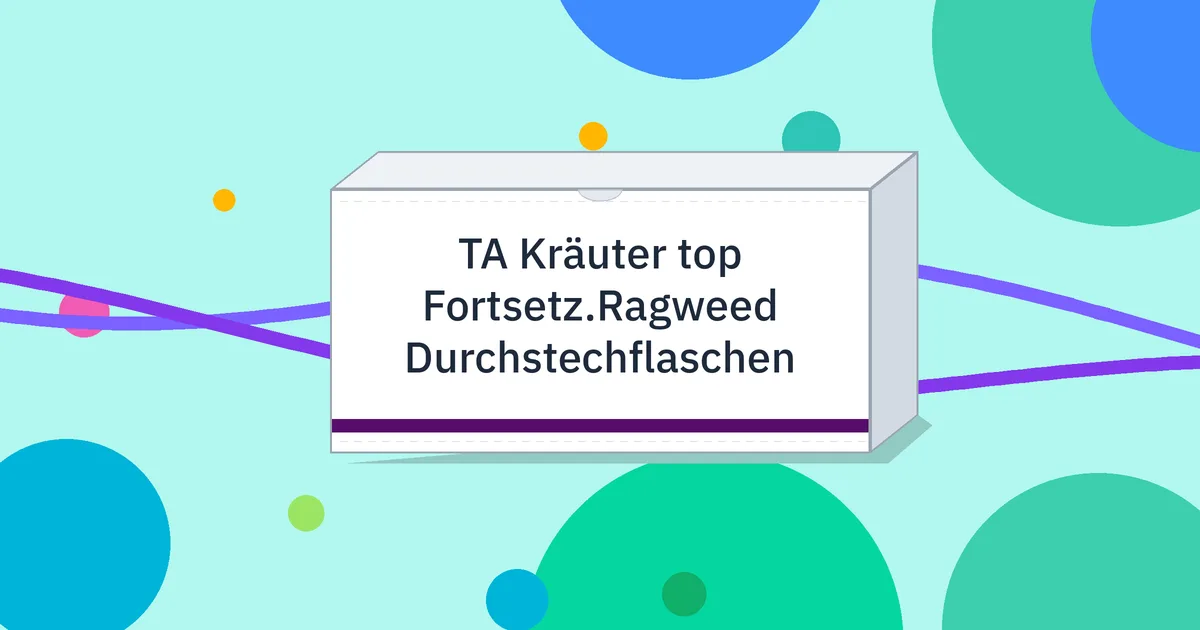 Symbolbild: Packung mit der Aufschrift TA Kräuter top Fortsetz.Ragweed Durchstechflaschen (PZN 05459915) – Verfügbarkeit und Bezug in Apotheken in Frankfurt am Main