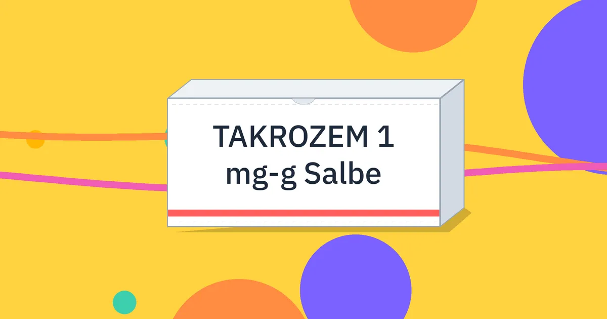 Symbolbild: Packung mit der Aufschrift TAKROZEM 1 mg-g Salbe (PZN 18878341) – Verfügbarkeit und Bezug in Apotheken in Frankfurt am Main