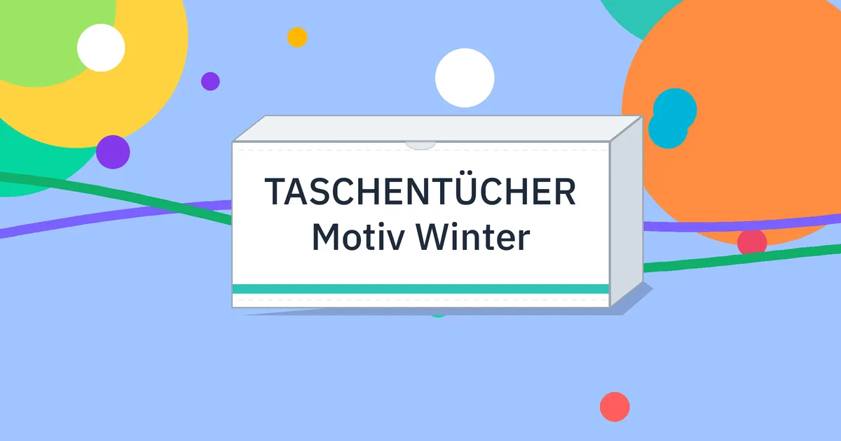 Symbolbild: Packung mit der Aufschrift TASCHENTÜCHER Motiv Winter (PZN 08644369) – Verfügbarkeit und Bezug in Apotheken in Frankfurt am Main