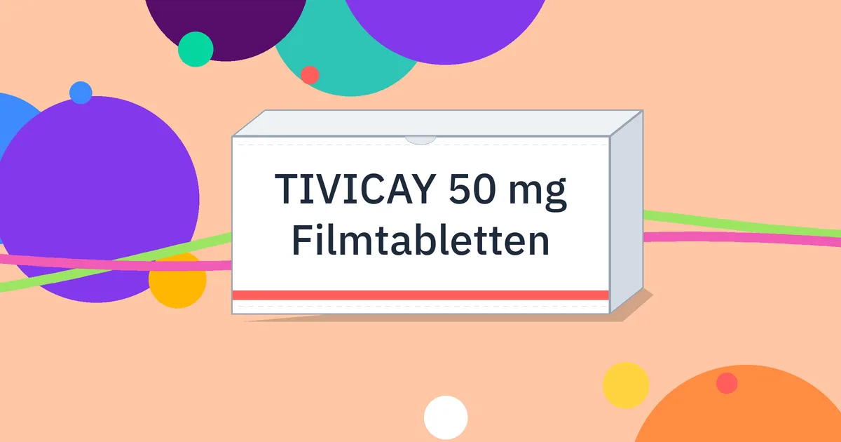 Symbolbild: Packung mit der Aufschrift TIVICAY 50 mg Filmtabletten (PZN 10832902) – Verfügbarkeit und Bezug in Apotheken in Frankfurt am Main