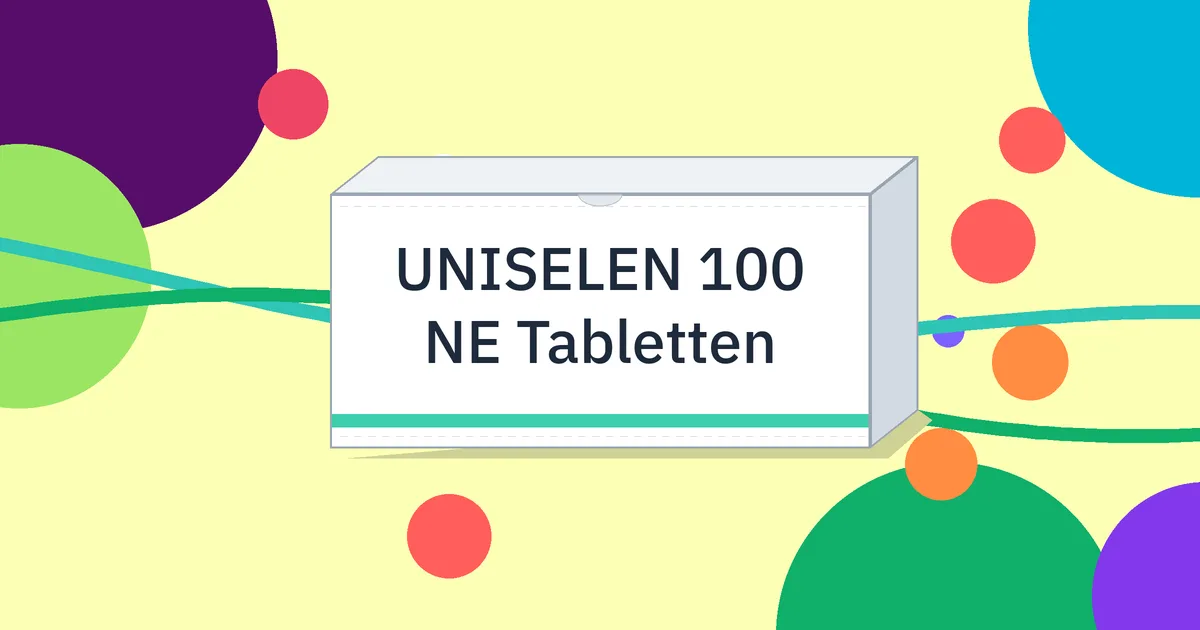Symbolbild: Packung mit der Aufschrift UNISELEN 100 NE Tabletten (PZN 05747502) – Verfügbarkeit und Bezug in Apotheken in Frankfurt am Main