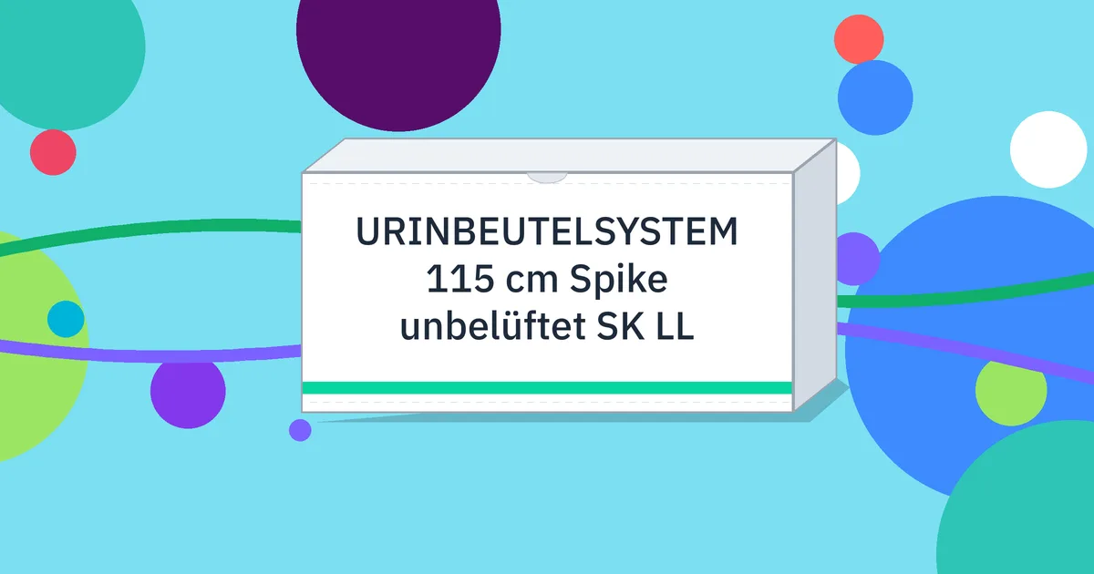 Symbolbild: Packung mit der Aufschrift URINBEUTELSYSTEM 115 cm Spike unbelüftet SK LL (PZN 17489011) – Verfügbarkeit und Bezug in Apotheken in Frankfurt am Main